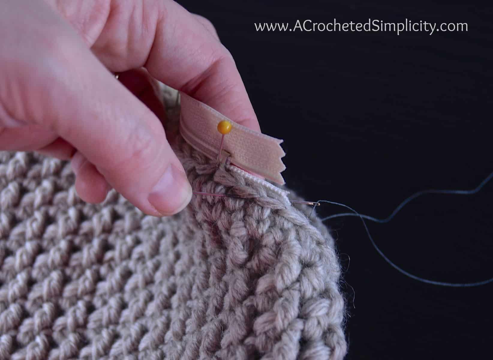 Super Easy Way to Add a Zipper to Your Crochet Projects! - A Crocheted ...