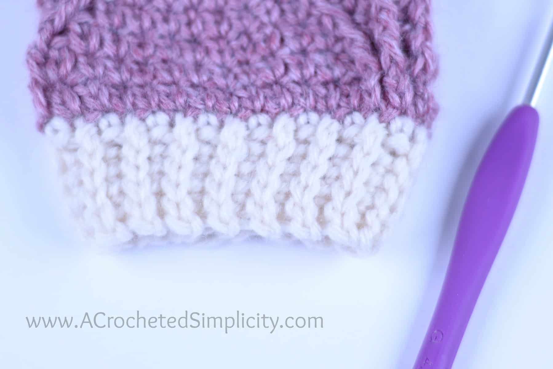How to Add A Stretchy, Knit-Look Ribbed Band or Cuff to Your Crochet ...