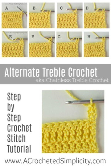 How to Crochet - Alternate Treble Crochet (Chainless Treble Crochet ... How to Crochet - Alternate Treble Crochet (Chainless Treble Crochet ...