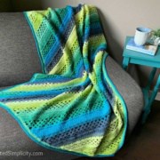 Diagonal Ripple Lapghan - Free Crochet Blanket Pattern - A Crocheted ...