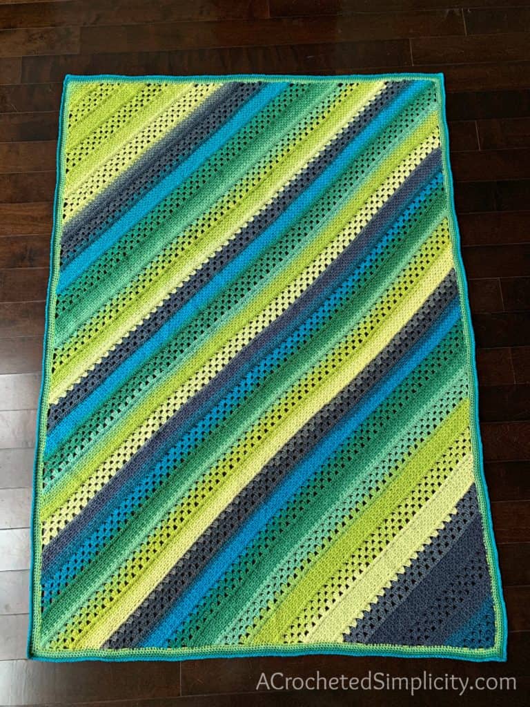 On the Bias Rectangular Afghan - Free Crochet Blanket Pattern - A ...