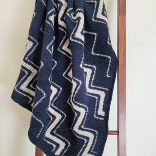 Diagonal Ripple Lapghan - Free Crochet Blanket Pattern - A Crocheted ...