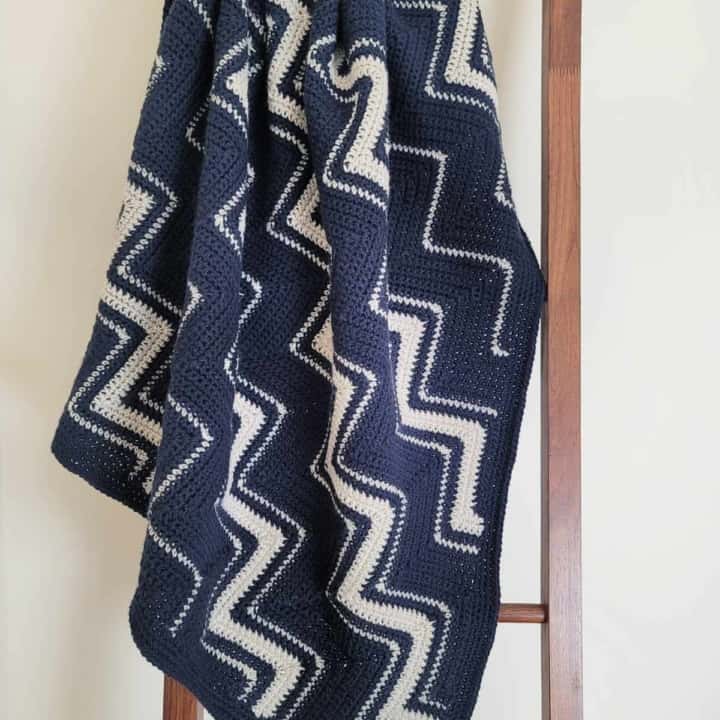 Diagonal Ripple Lapghan - Free Crochet Blanket Pattern - A Crocheted ...