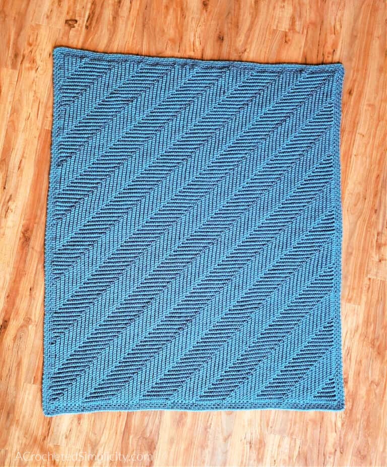 Diagonal Ripple Lapghan - Free Crochet Blanket Pattern - A Crocheted ...