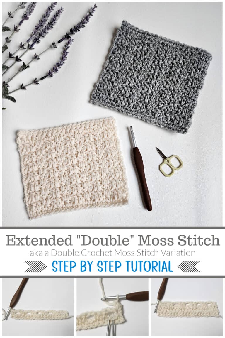 How to Crochet the Extended Moss Stitch - A Crocheted Simplicity