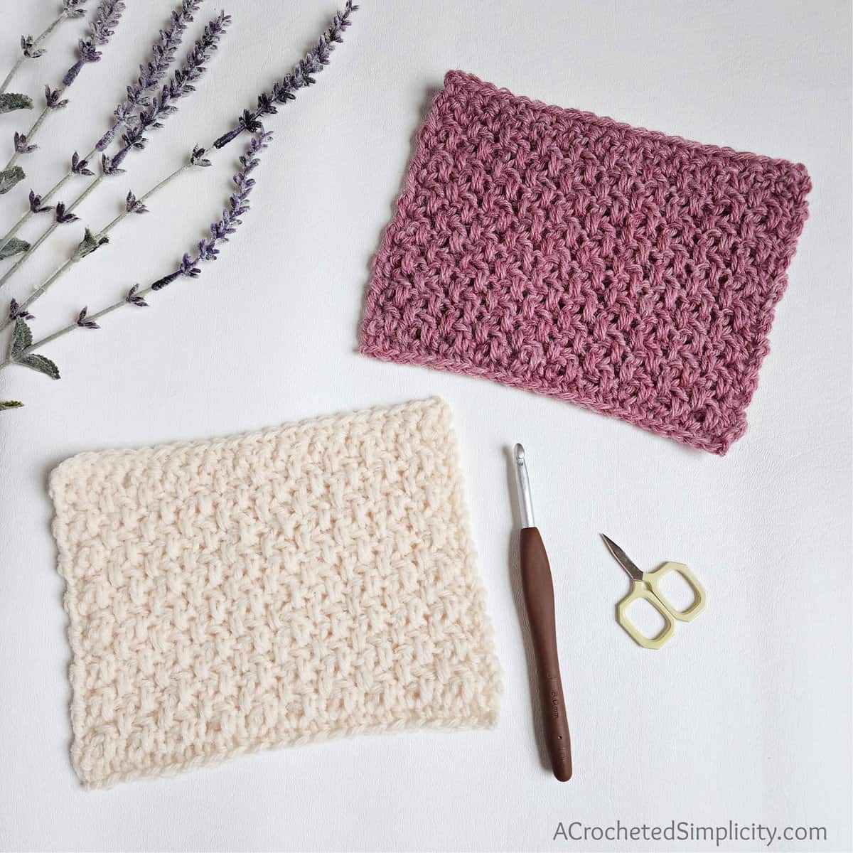 How to Crochet the Extended Moss Stitch - A Crocheted Simplicity