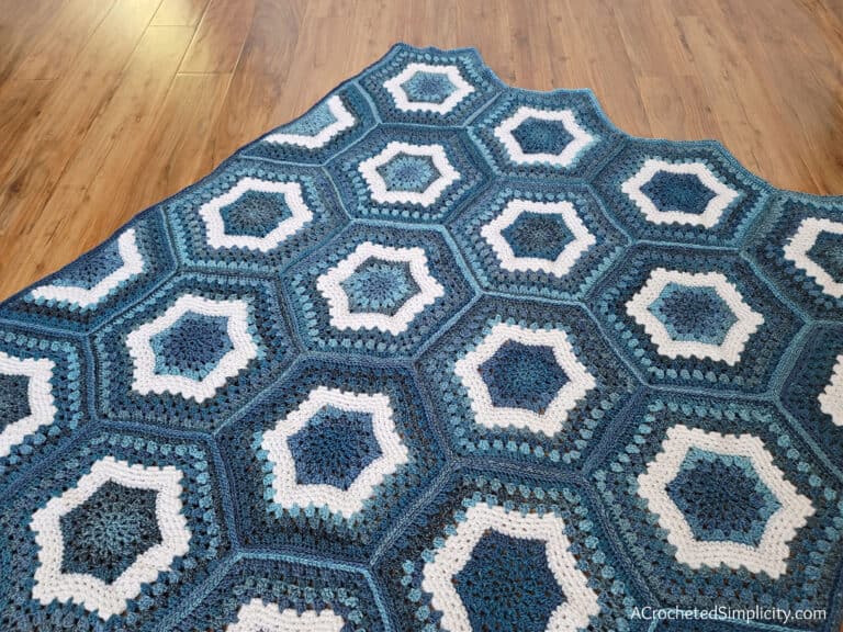 Sea Glass Hexagon Afghan - Free Crochet Blanket Pattern - A Crocheted ...