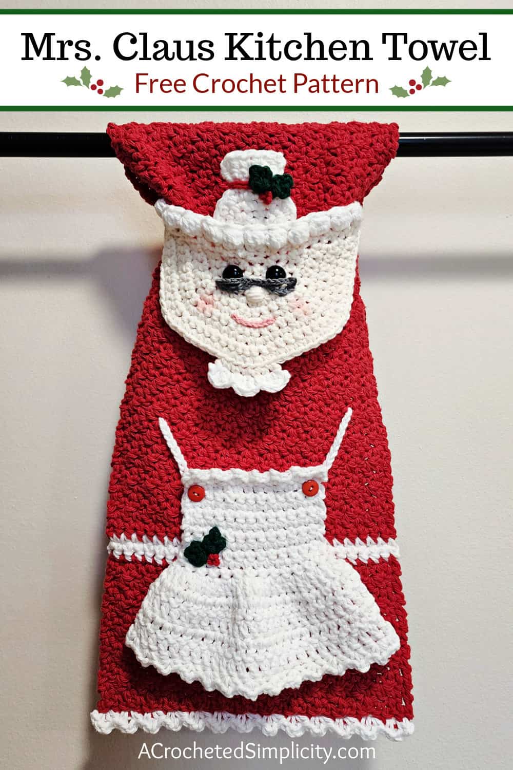 Mrs Claus Kitchen Towel - Free Crochet Christmas Pattern - A Crocheted ...