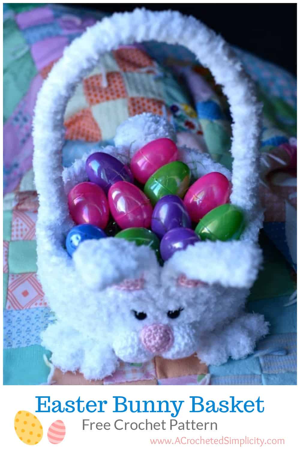 Free Crochet Pattern - Cottontail Easter Bunny Basket - A Crocheted ...