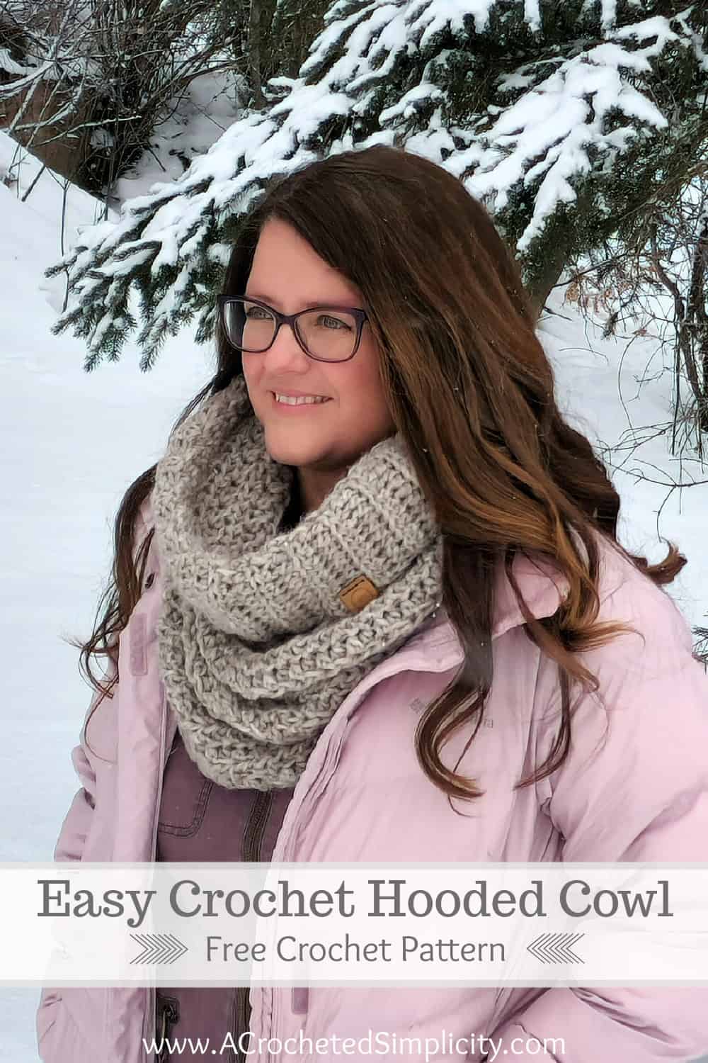 Easy Crochet Hooded Cowl - A Crocheted Simplicity