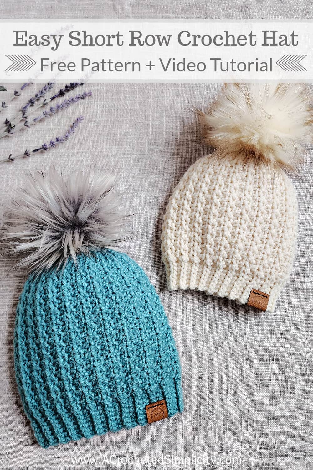 Easy Short Row Crochet Hat Pattern - A Crocheted Simplicity