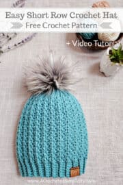 Easy Short Row Crochet Hat Pattern - A Crocheted Simplicity