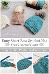 Easy Short Row Crochet Hat Pattern - A Crocheted Simplicity