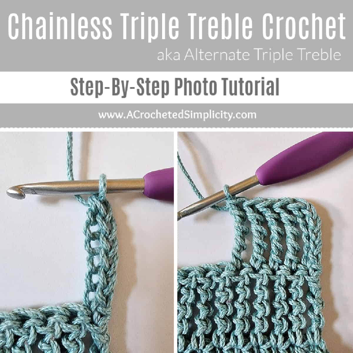 How To Crochet Chainless Triple Treble Crochet A Crocheted Simplicity