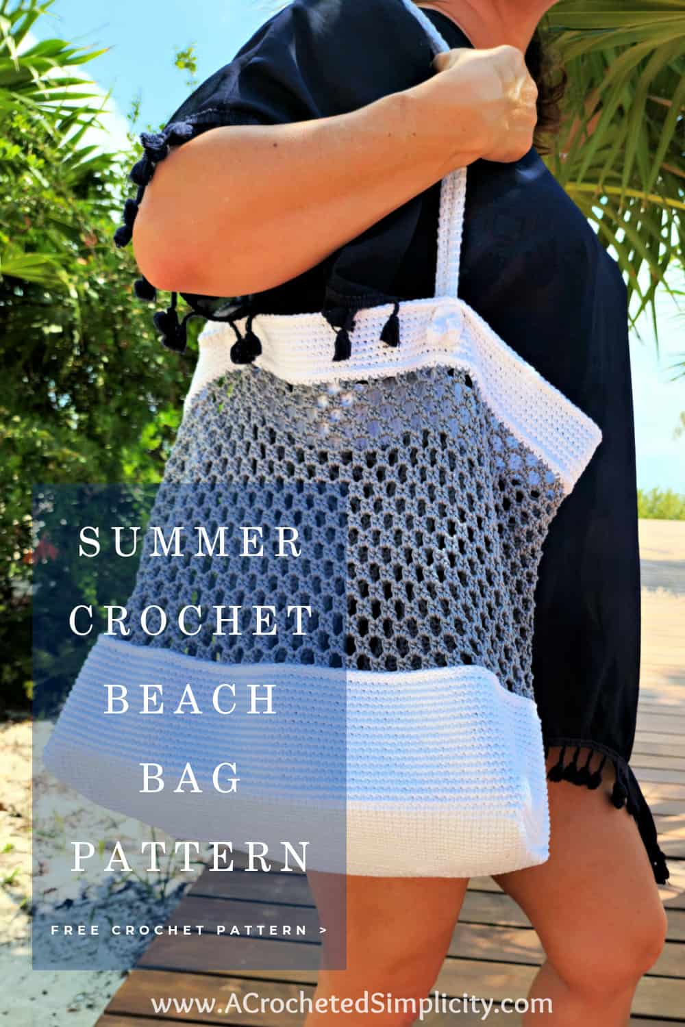 Crochet Beach Bag - A Crocheted Simplicity