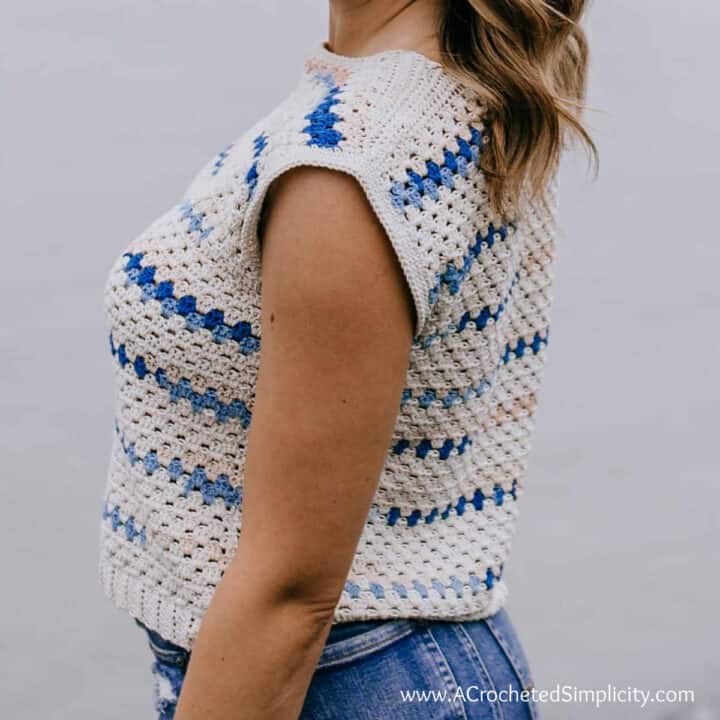 Easy Crochet Granny Stitch Top for Women - A Crocheted Simplicity