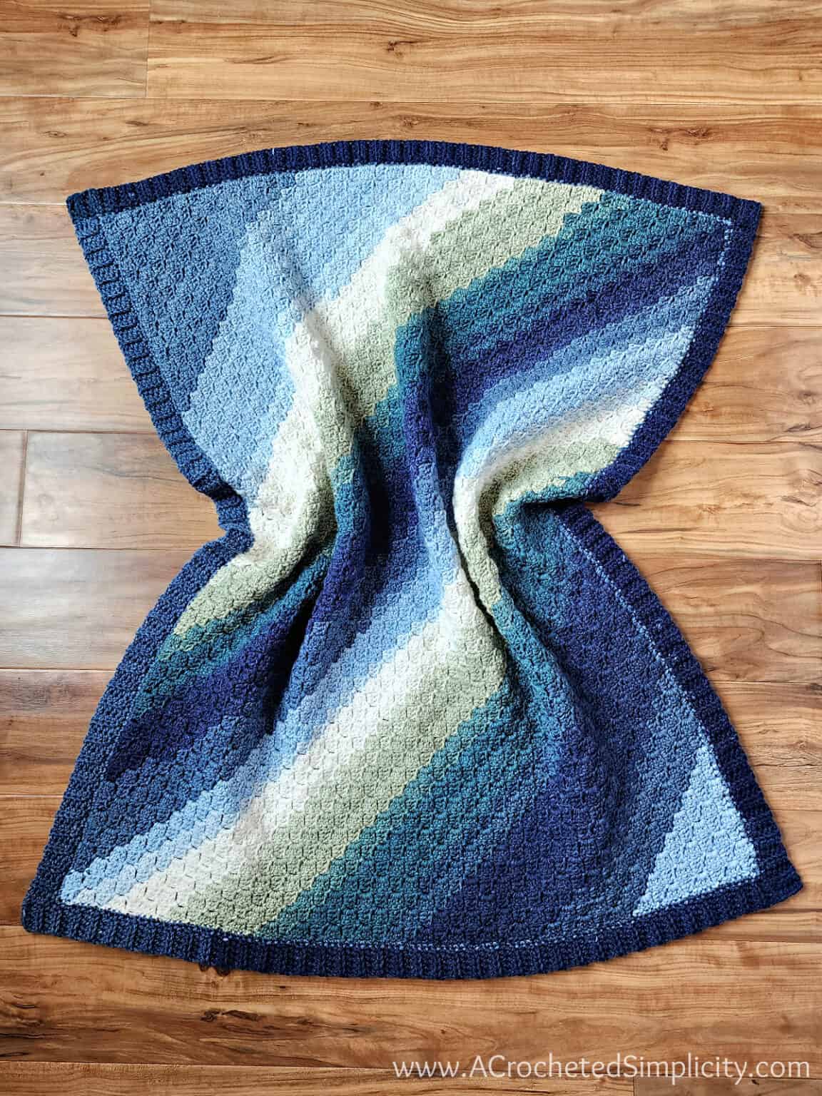Crochet C2C Blanket - Caspian Crochet Blanket - A Crocheted Simplicity