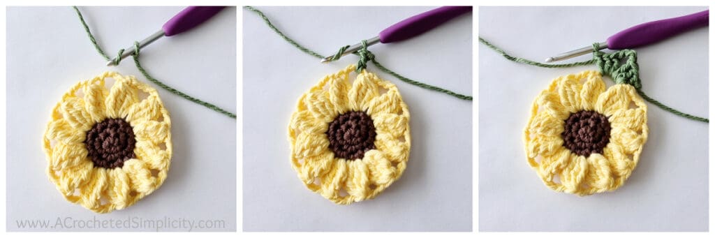 Sunflower Crochet Hand Towel - A Crocheted Simplicity