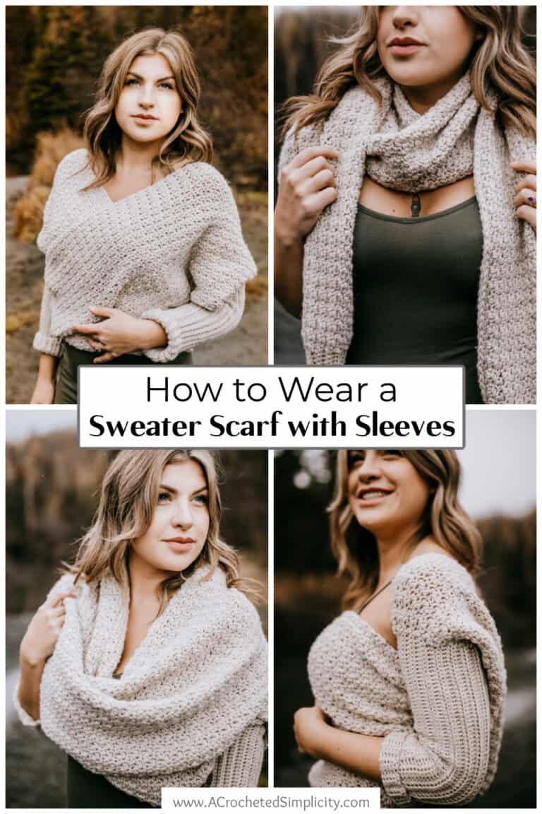 Easy Crochet Sweater Scarf - A Crocheted Simplicity