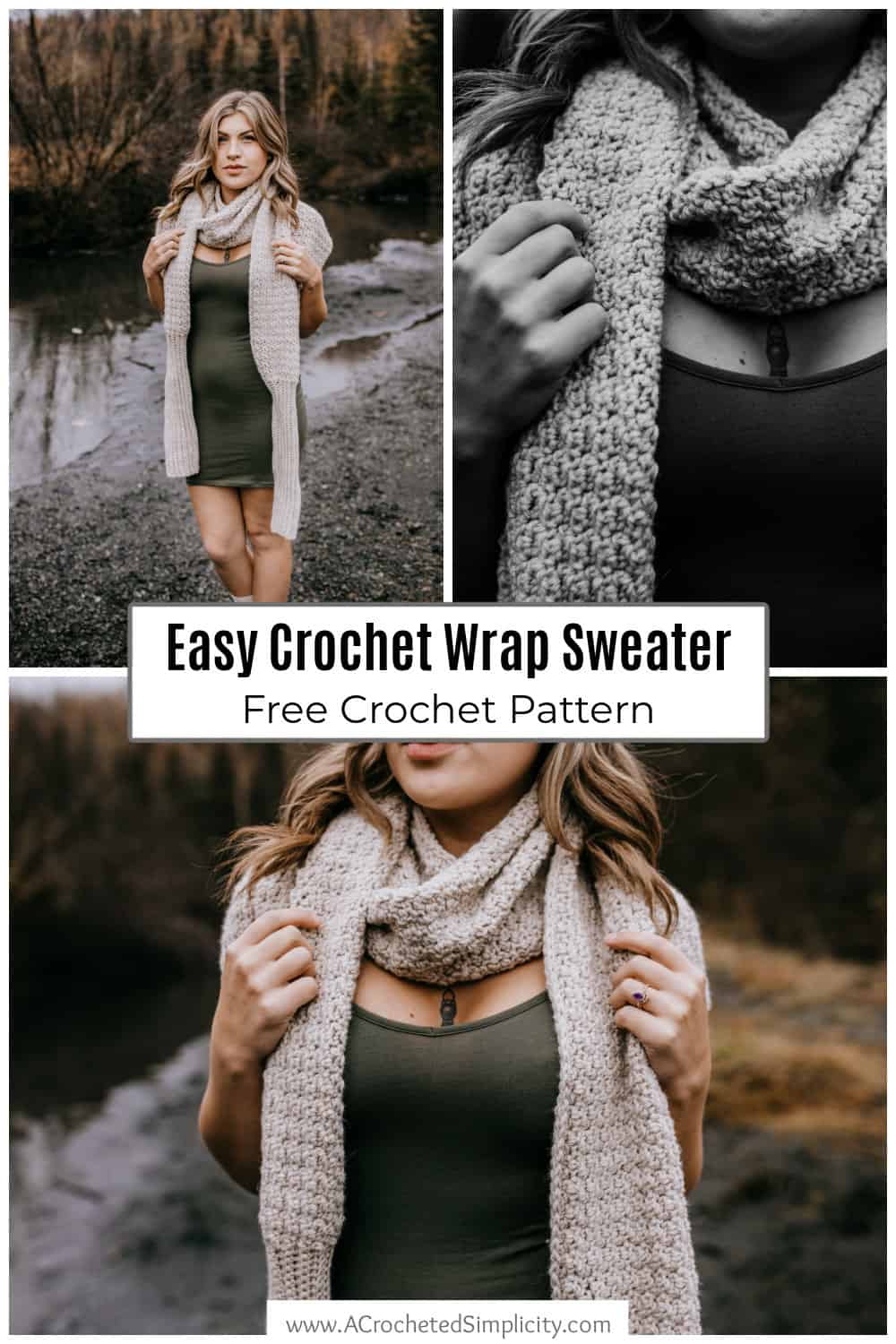 Easy Crochet Sweater Scarf - A Crocheted Simplicity