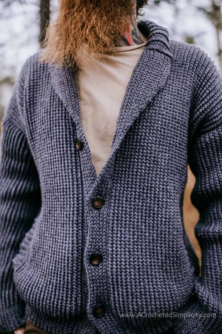 Men's Crochet Cardigan - A Crocheted Simplicity
