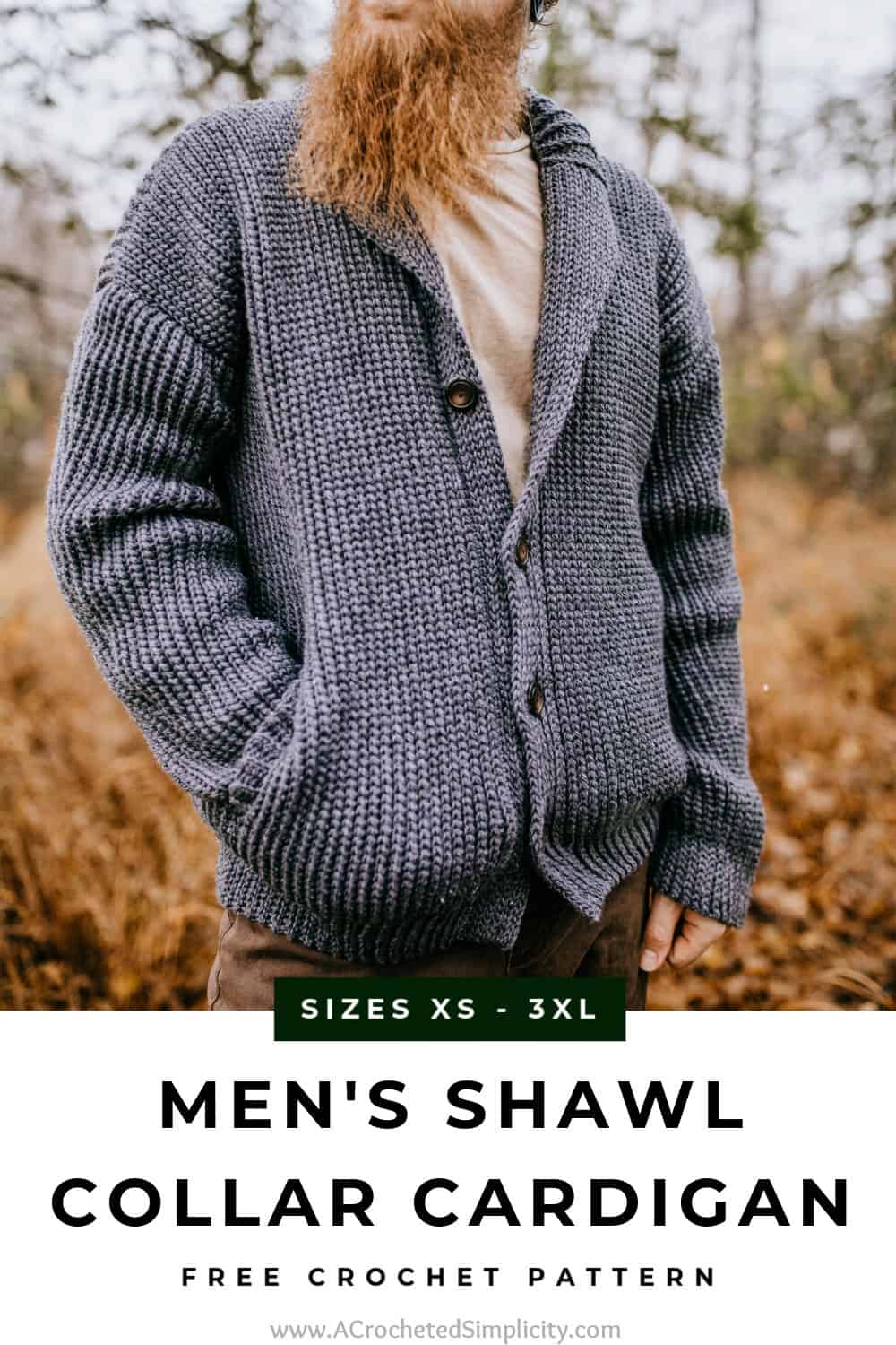 Men's Crochet Cardigan - A Crocheted Simplicity