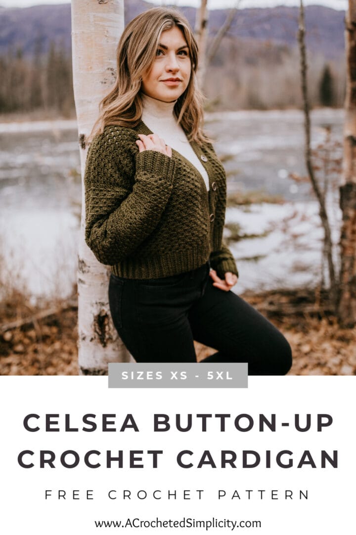 Celsea Button Up Crochet Cardigan - A Crocheted Simplicity