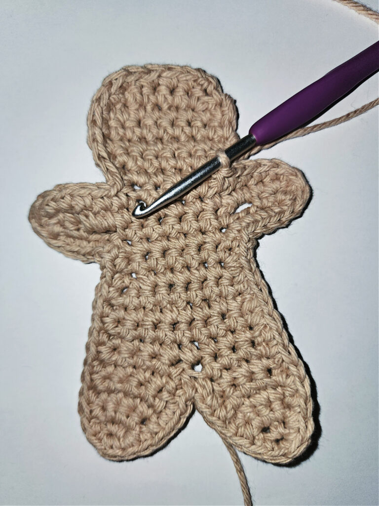 Crochet Gingerbread Man Candy Cane Holder - A Crocheted Simplicity