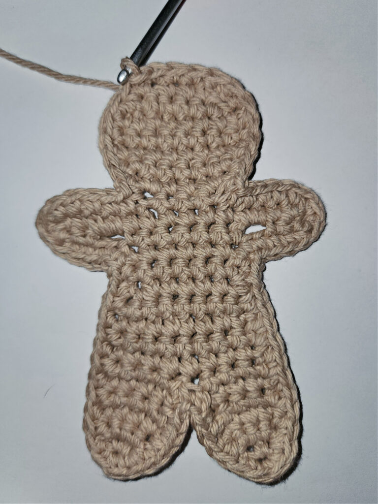 Crochet Gingerbread Man Candy Cane Holder - A Crocheted Simplicity