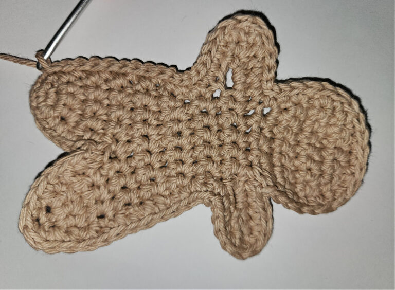 Crochet Gingerbread Man Candy Cane Holder - A Crocheted Simplicity