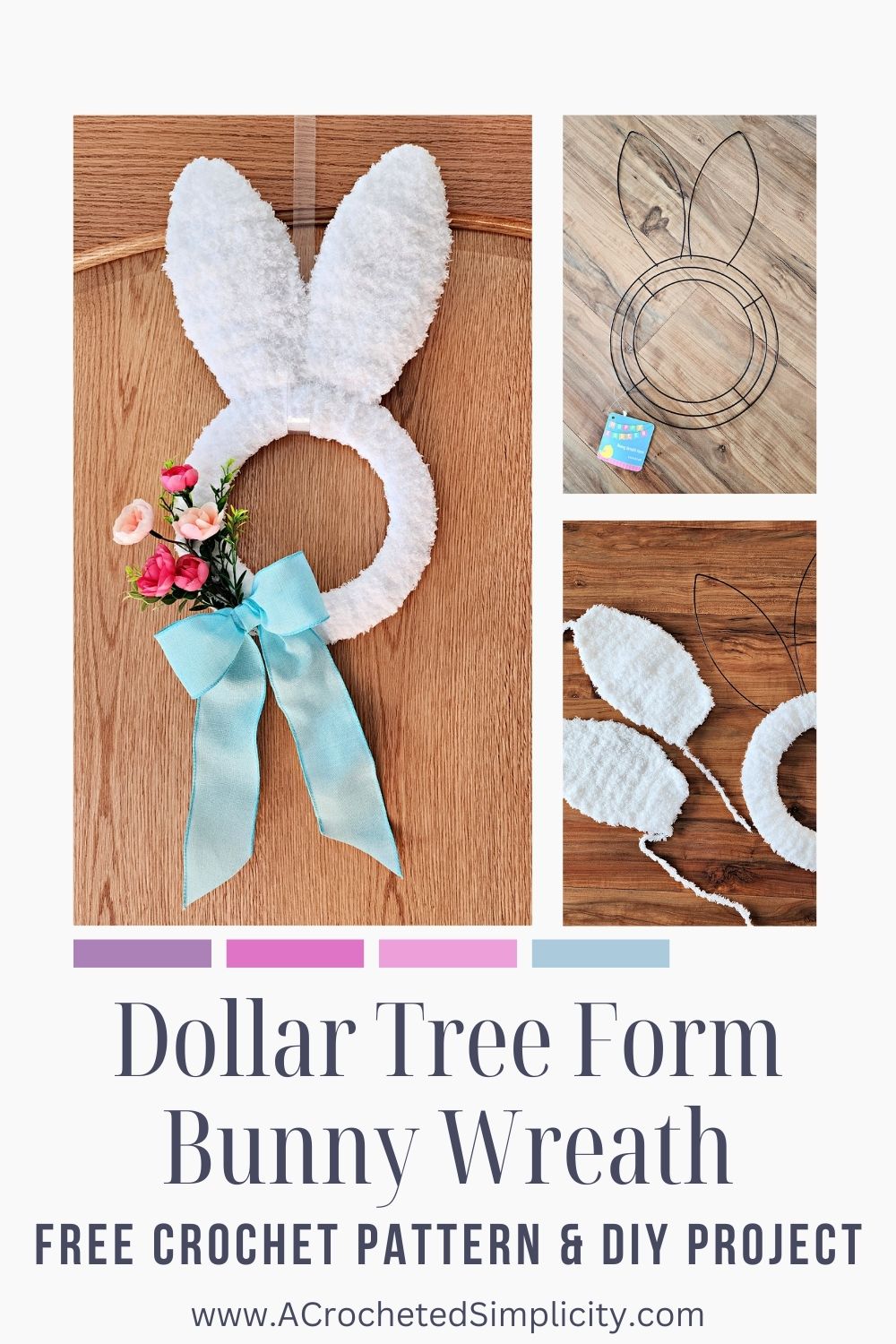 Crochet Bunny Wreath - A Crocheted Simplicity