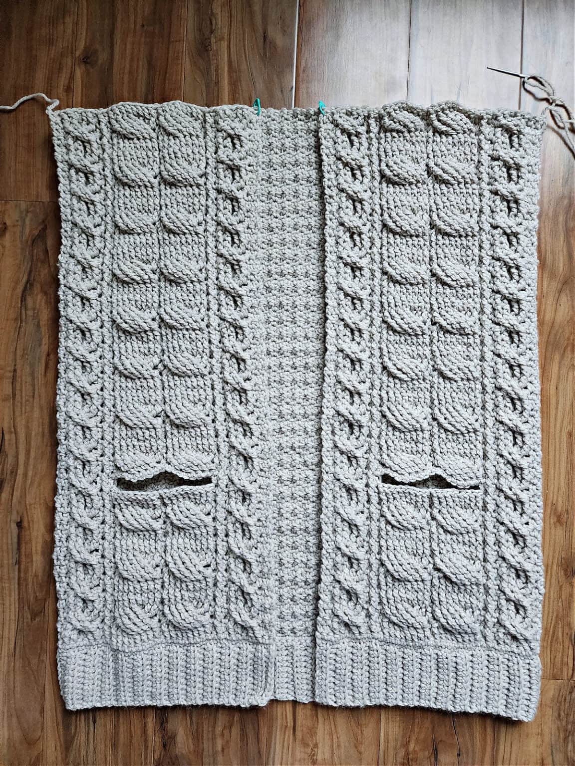 Crochet Cable Cardigan - A Crocheted Simplicity