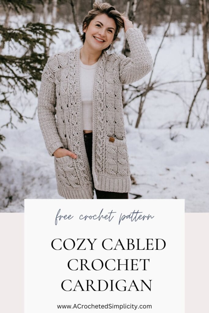 Crochet Cable Cardigan - A Crocheted Simplicity