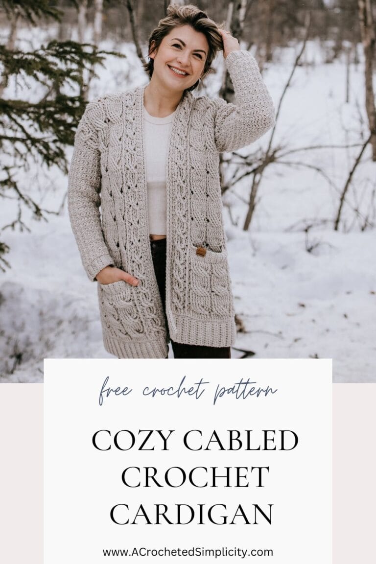 Crochet Cable Cardigan - A Crocheted Simplicity