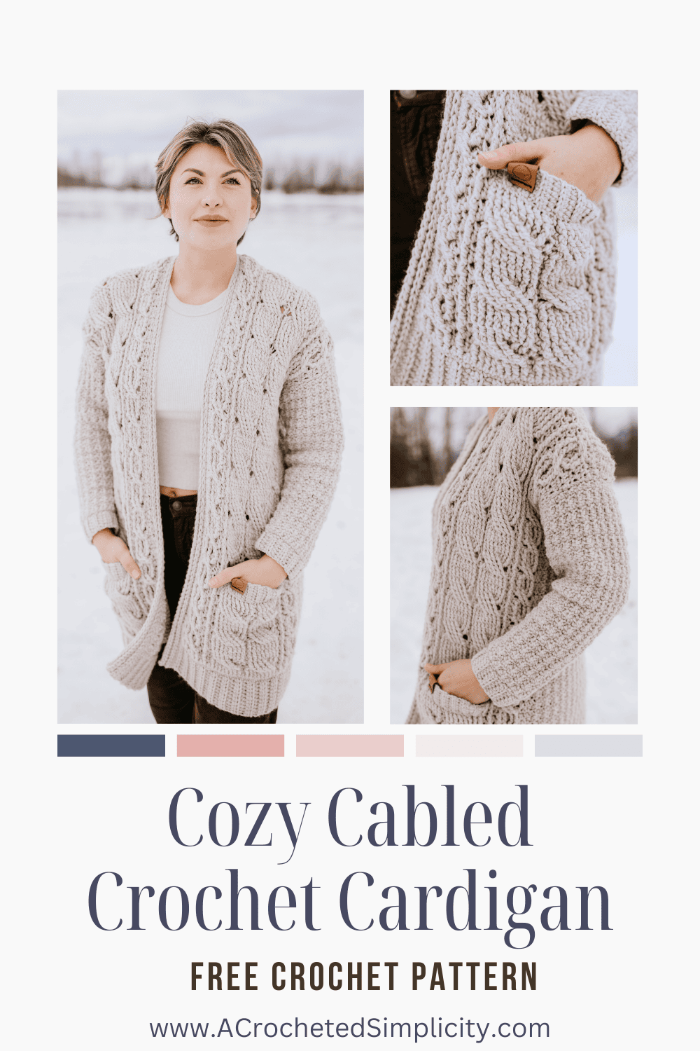 Crochet Cable Cardigan - A Crocheted Simplicity
