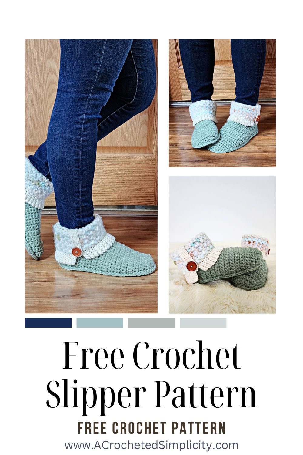 Hibernation Crochet Slipper Boots - A Crocheted Simplicity