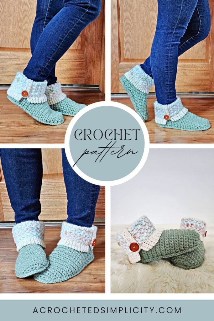 Hibernation Crochet Slipper Boots - A Crocheted Simplicity