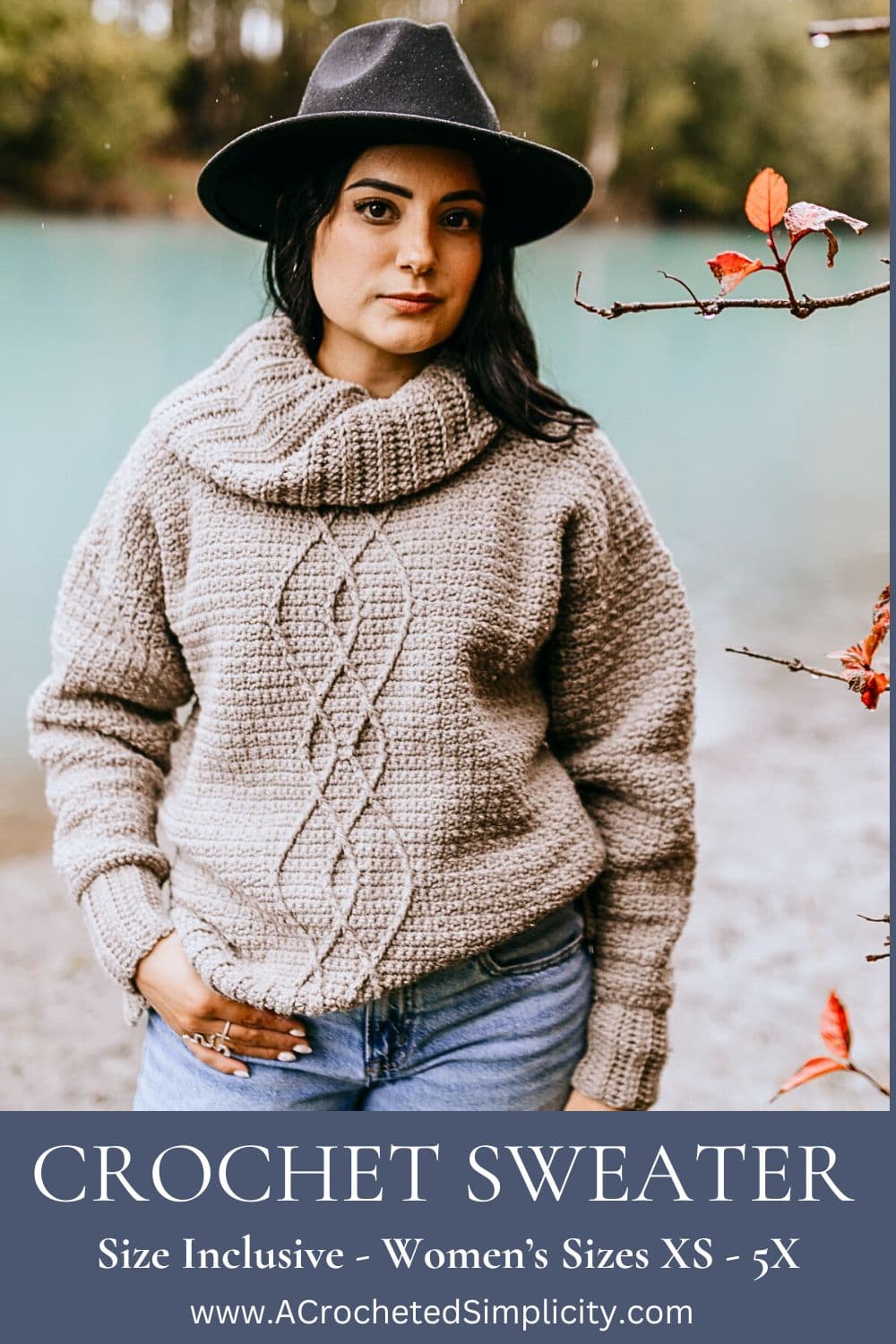 Cable Crochet Sweater - A Crocheted Simplicity