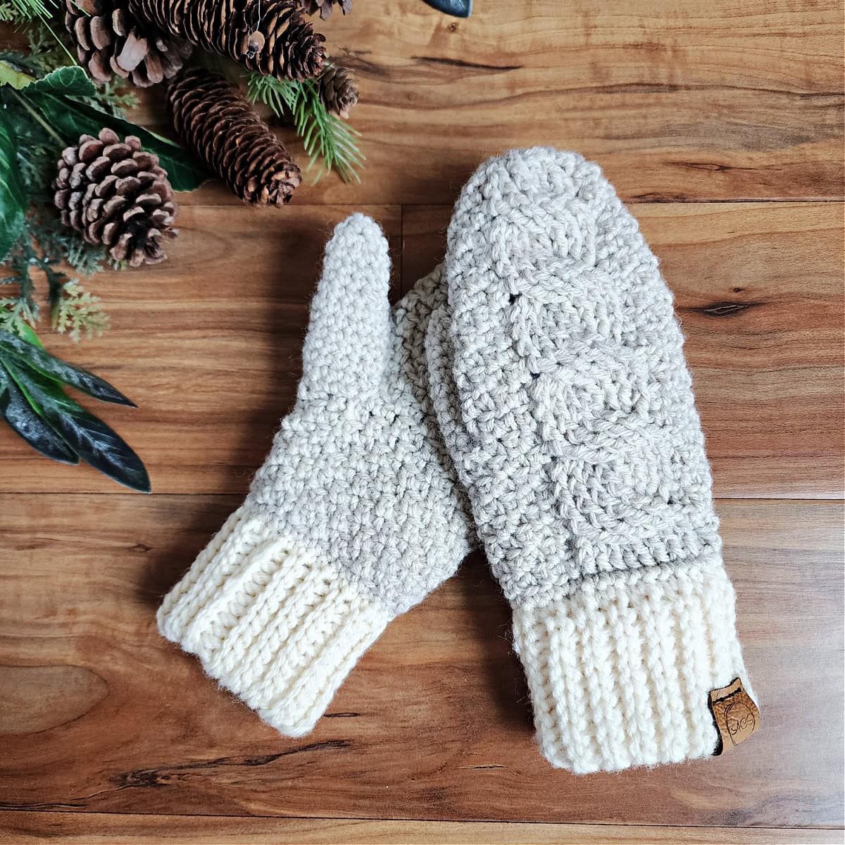 Cable Crochet Mittens - A Crocheted Simplicity