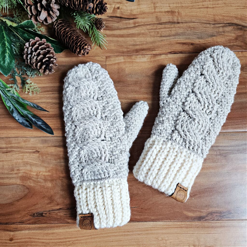 Cable Crochet Mittens - A Crocheted Simplicity