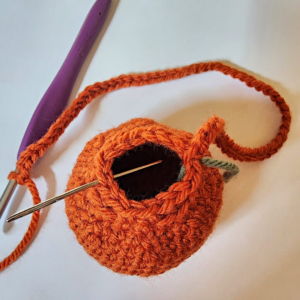 Pumpkin Crochet Vent Clip Air Freshener