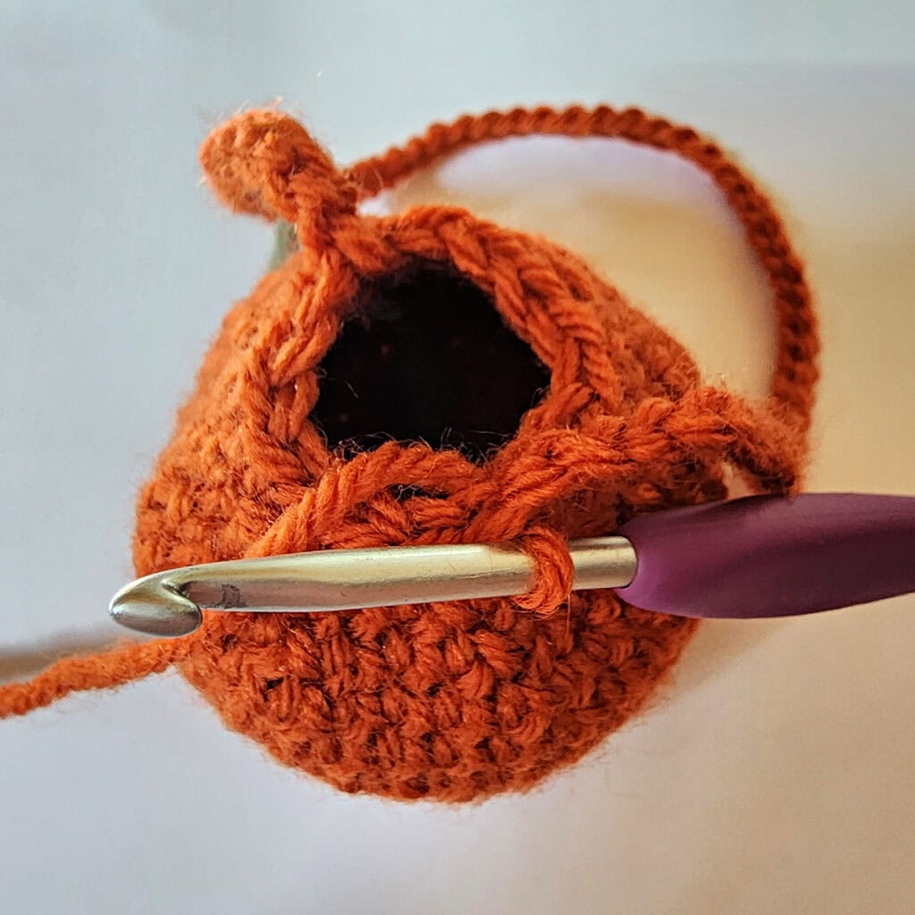 Pumpkin Crochet Vent Clip Air Freshener