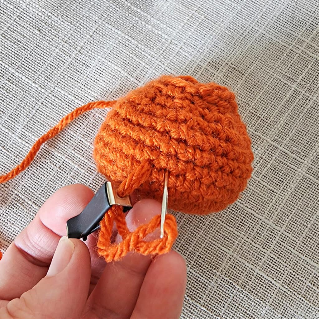 Pumpkin Crochet Vent Clip Air Freshener