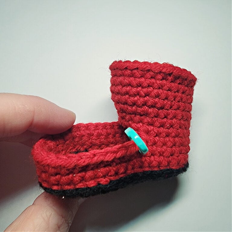Crochet Santa Boot Ornament - A Crocheted Simplicity
