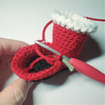 Crochet Santa Boot Ornament - A Crocheted Simplicity