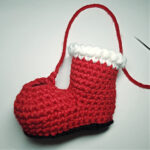 Crochet Santa Boot Ornament - A Crocheted Simplicity