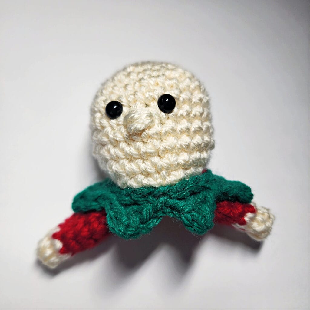 Crochet Girl Elf Jingle Bell Ornament