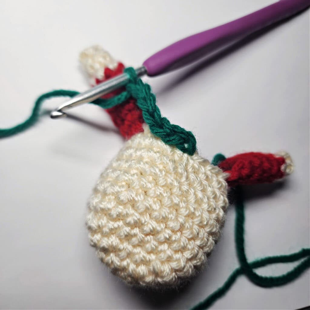 Crochet Girl Elf Jingle Bell Ornament