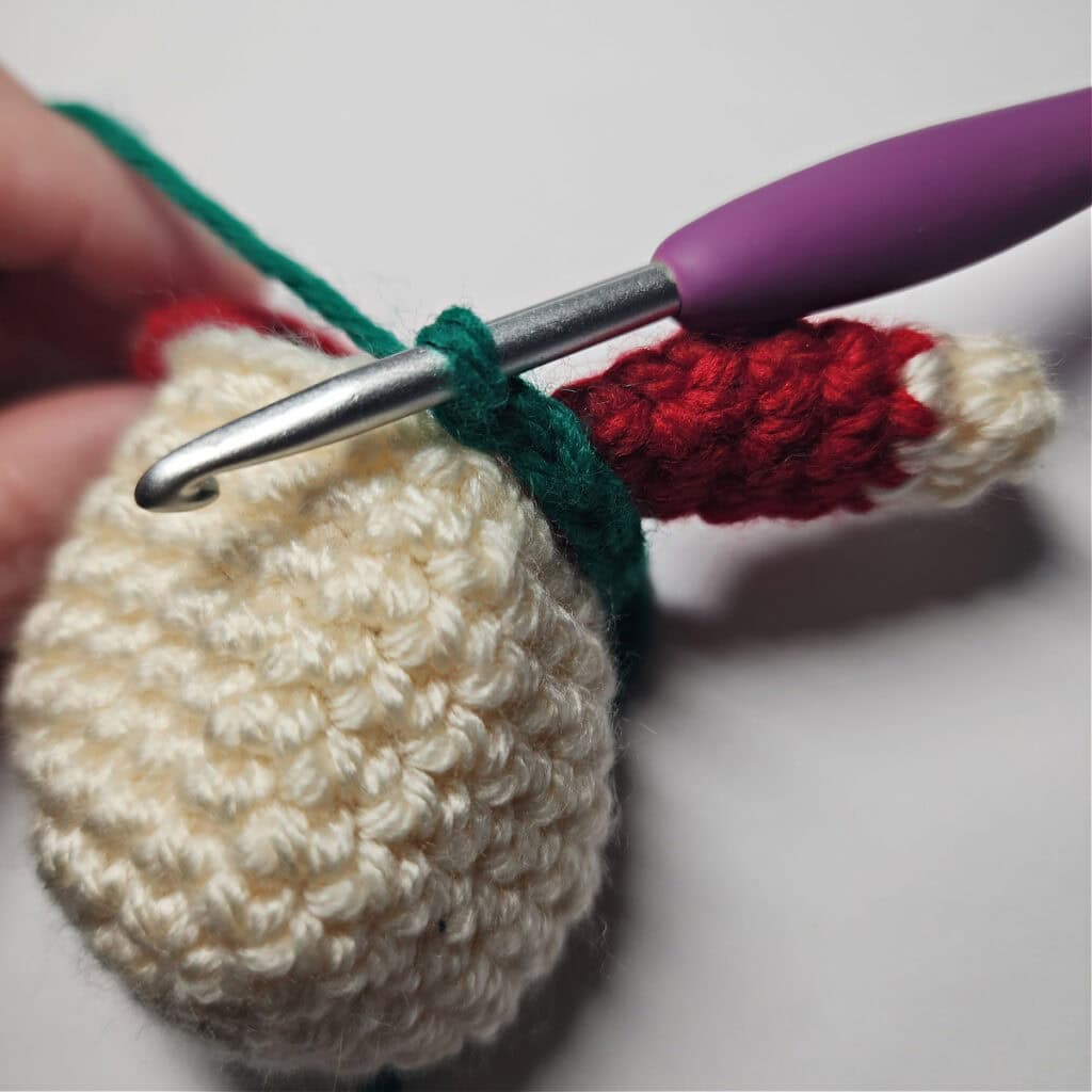 Crochet Girl Elf Jingle Bell Ornament