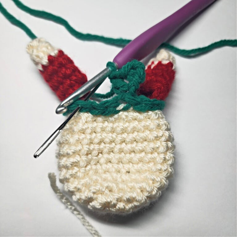 Crochet Girl Elf Jingle Bell Ornament
